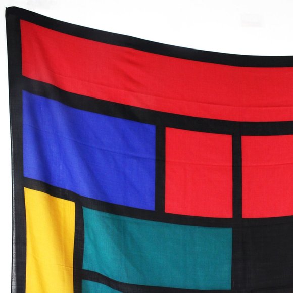 Yves Saint Laurent | Accessories | Ysl Mondrian Color Block Large Scarf ...
